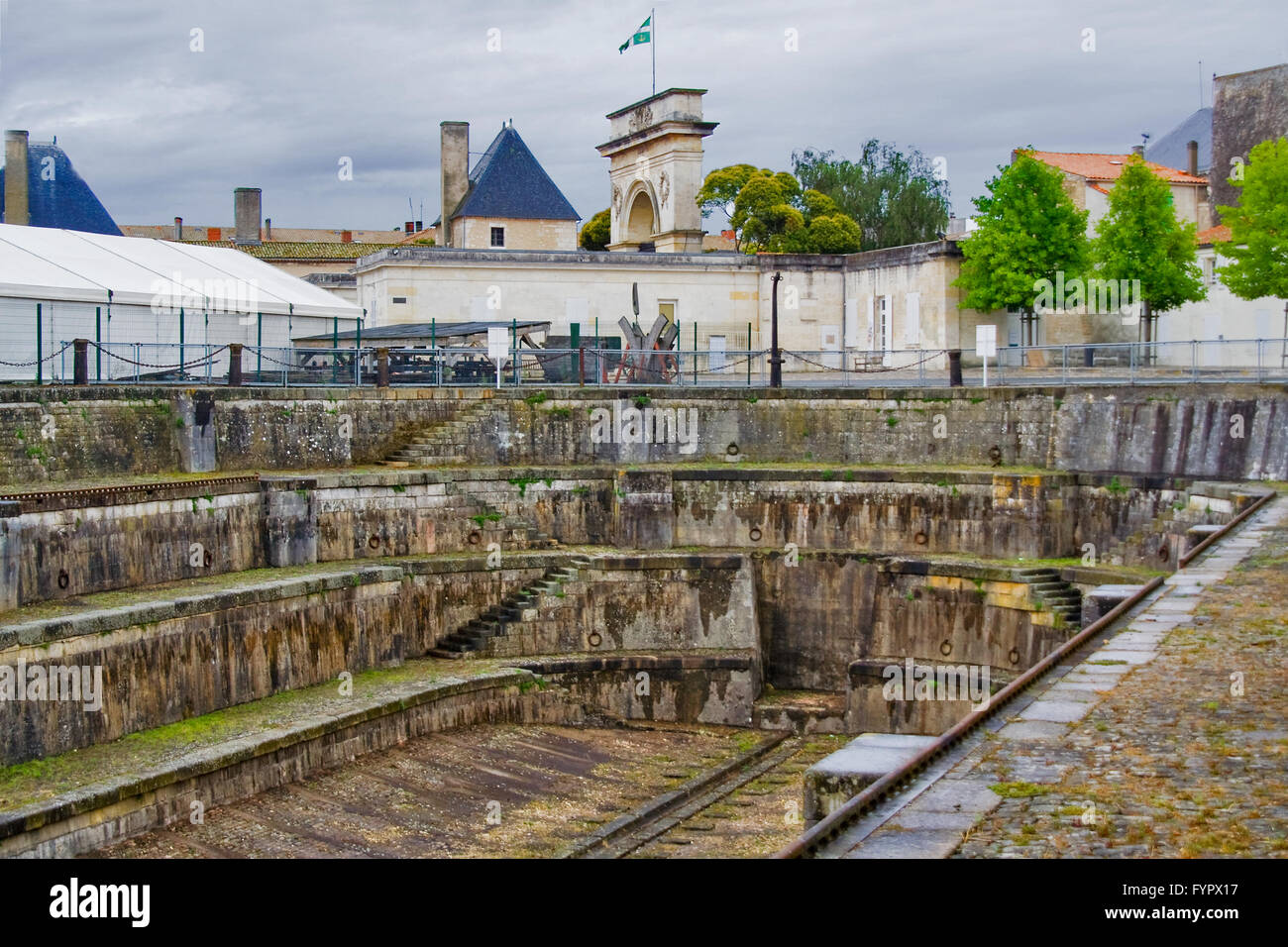 Old empty shipyard in Rochefort (France Stock Photo - Alamy
