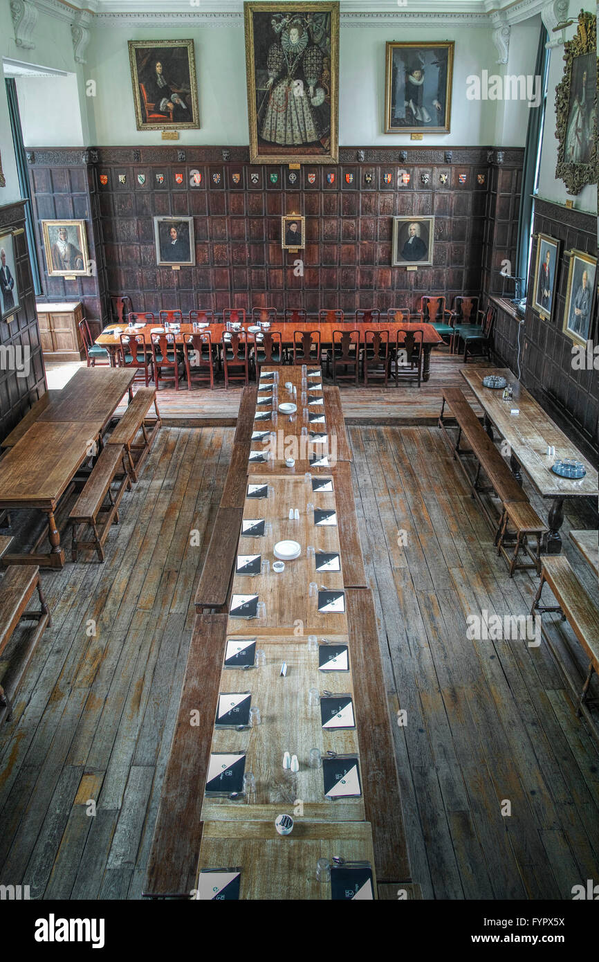 Dining room at Jesus college, university of Oxford, built in 1571 Stock ...