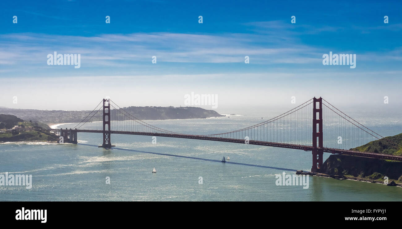 Aerial view of golden gate bridge hi-res stock photography and images ...