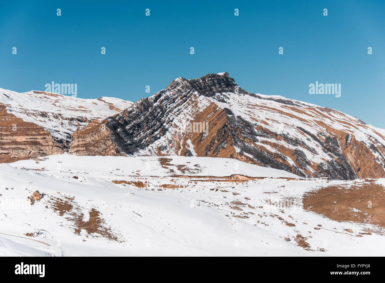 Winter mountains in Gusar region of Azerbaijan Stock Photo - Alamy