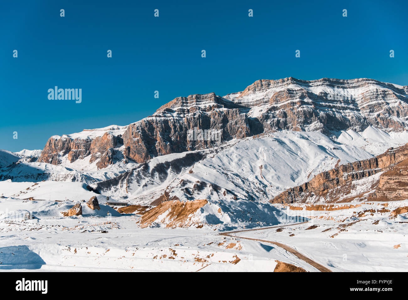 Winter mountains in Gusar region of Azerbaijan Stock Photo - Alamy