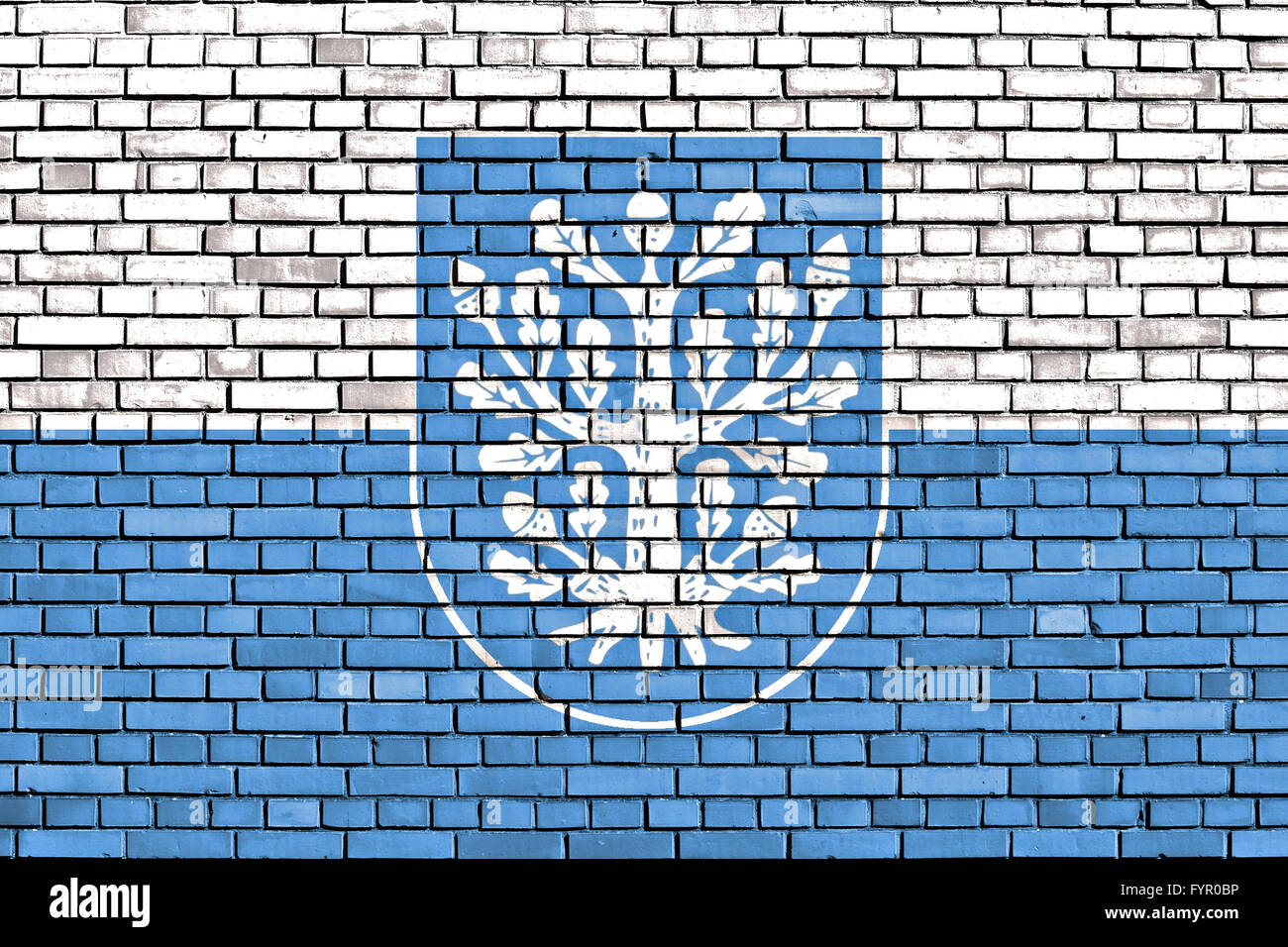 flag of Offenbach am Main painted on brick wall Stock Photo - Alamy