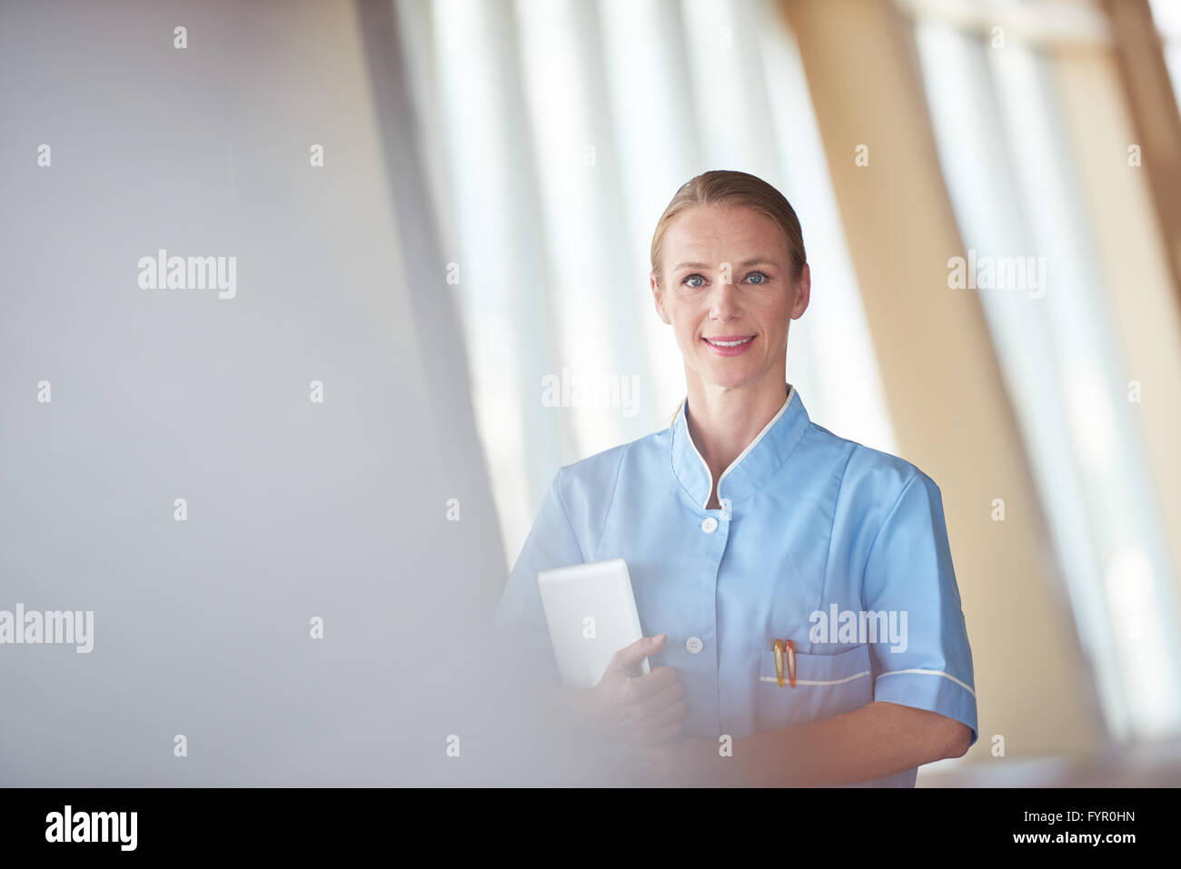 female doctor with tablet computer Stock Photo - Alamy