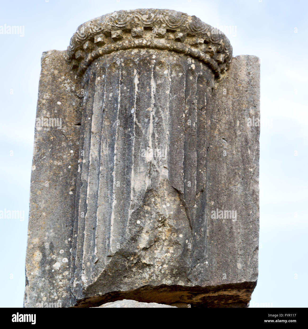 old column in the africa sky history and nature Stock Photo - Alamy