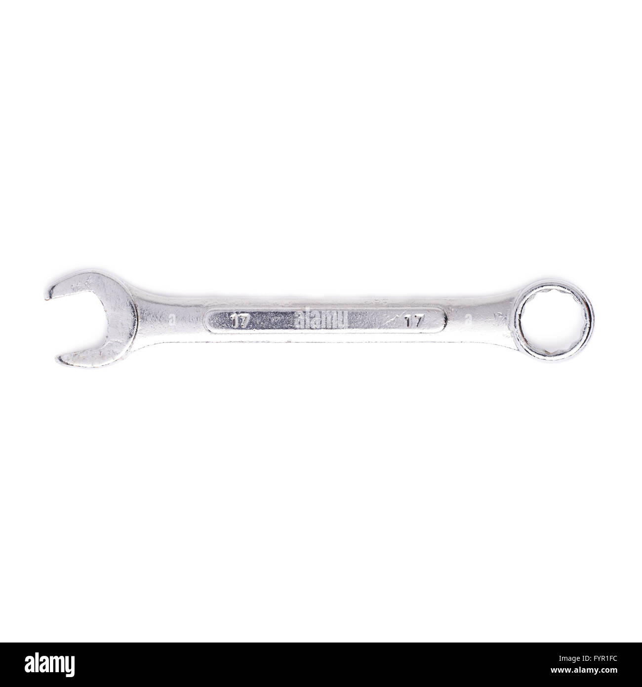 Wrench metal instrument isolated over white background Stock Photo - Alamy