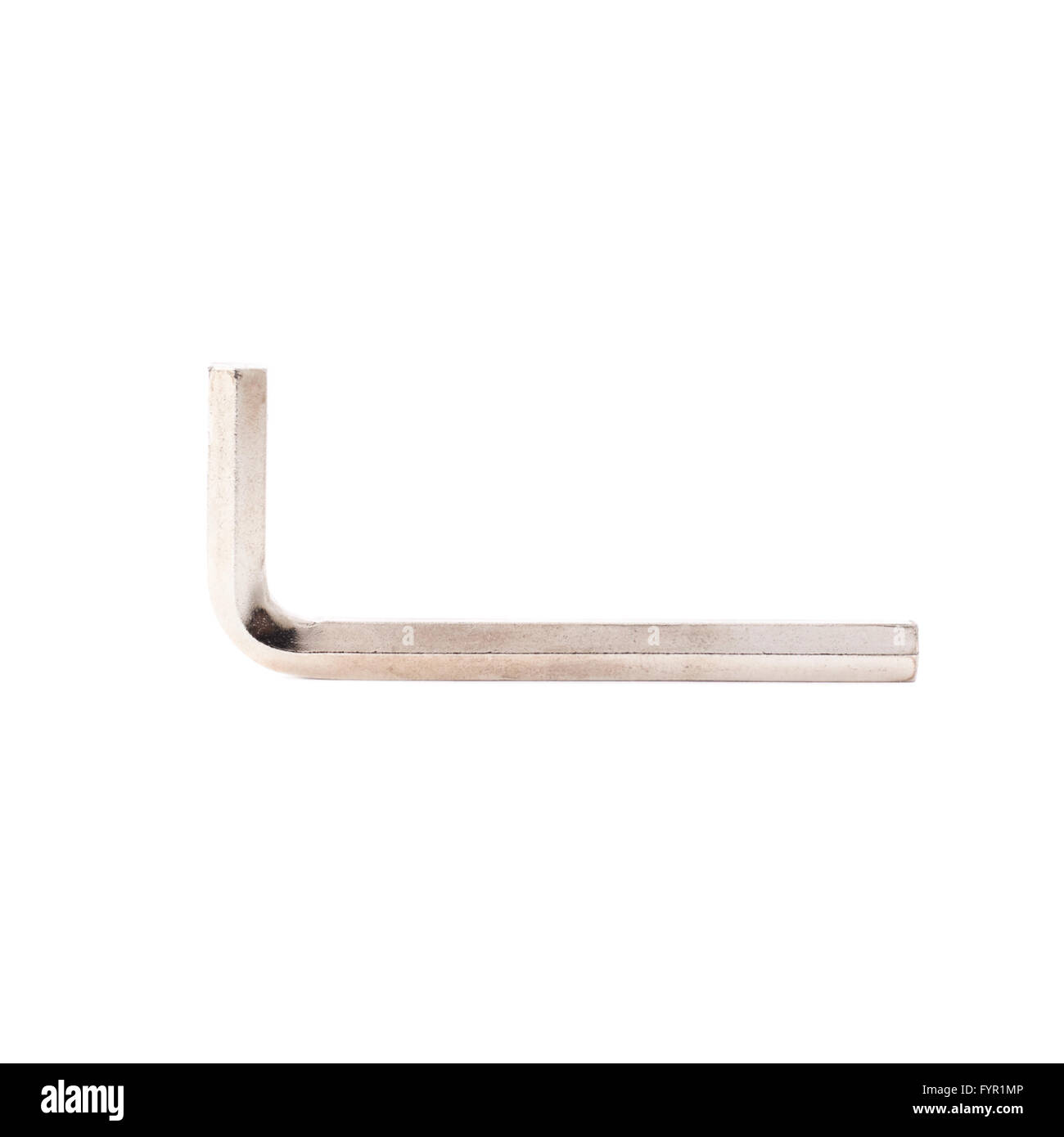 Hex metal allen key over white isolated background Stock Photo - Alamy
