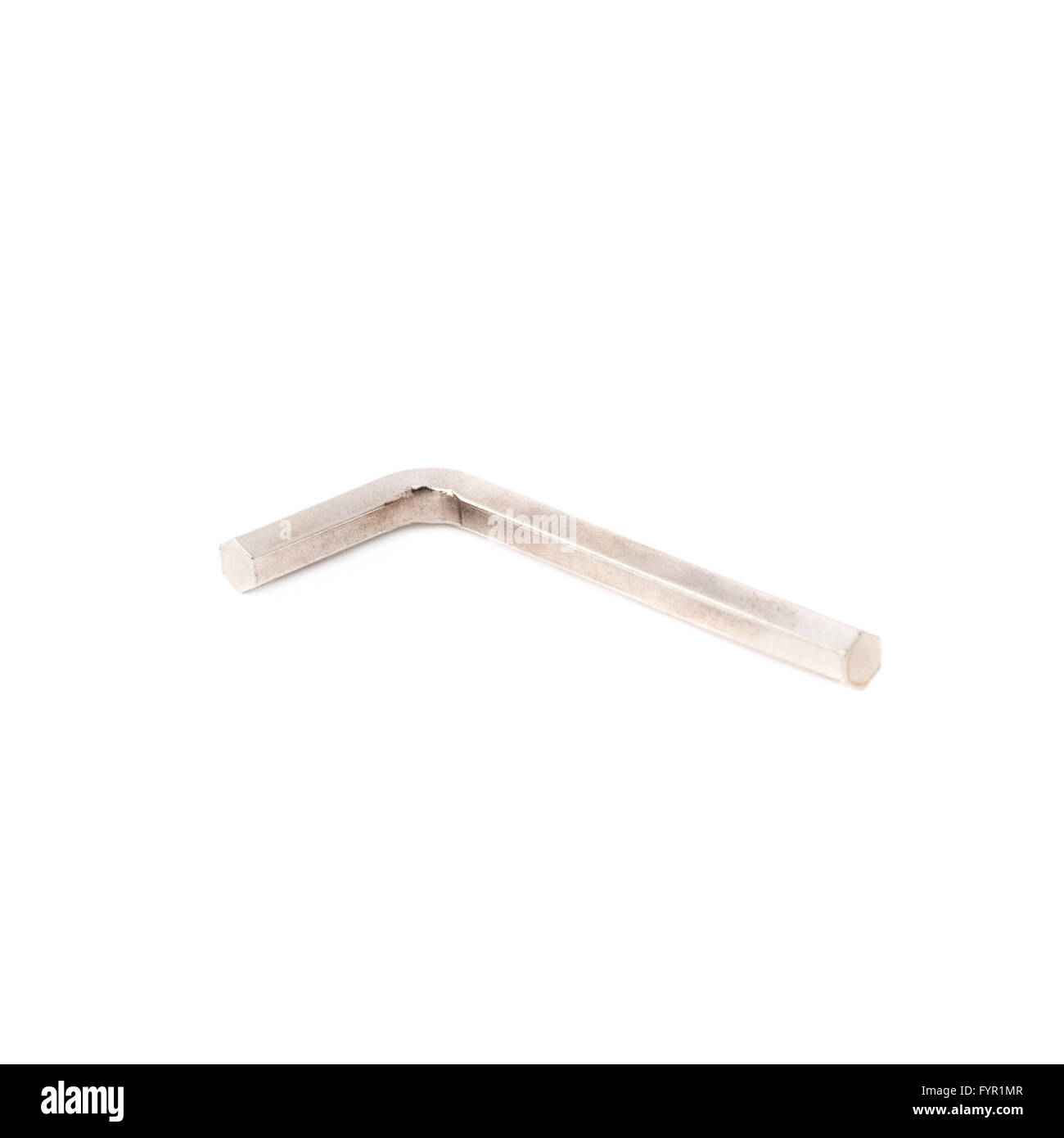 Hex metal allen key over white isolated background Stock Photo - Alamy