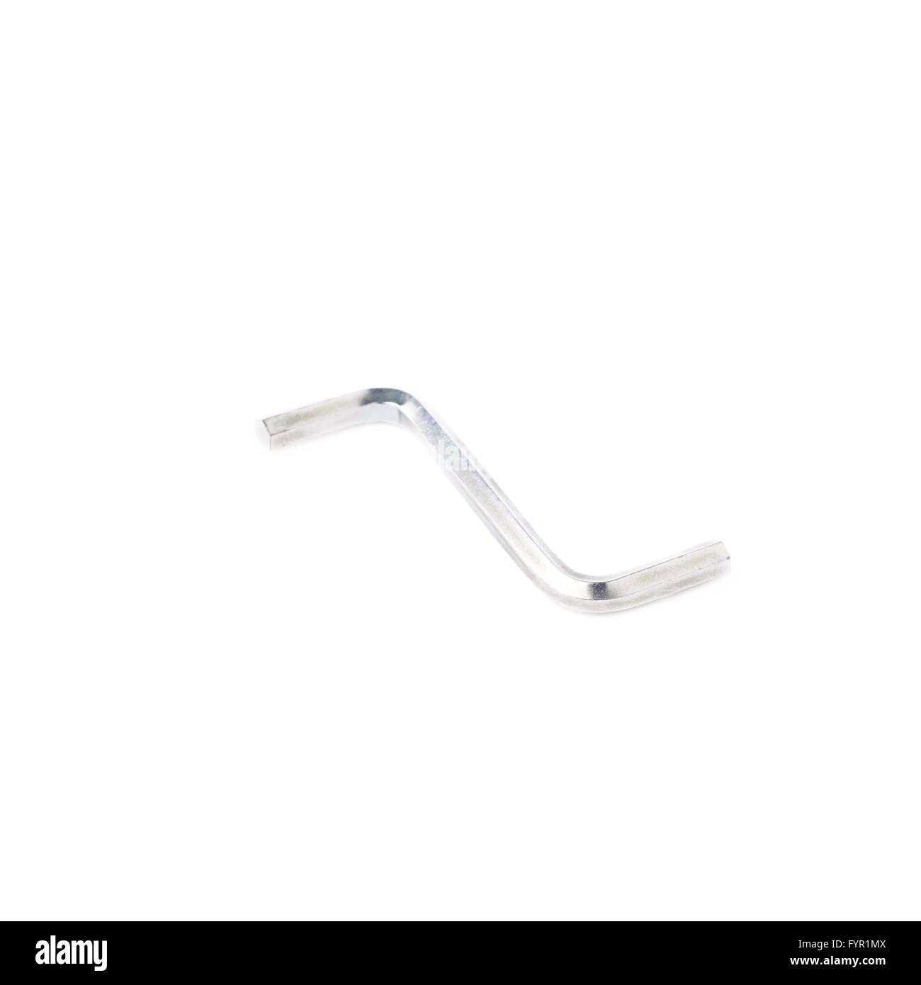 Hex metal allen key over white isolated background Stock Photo - Alamy