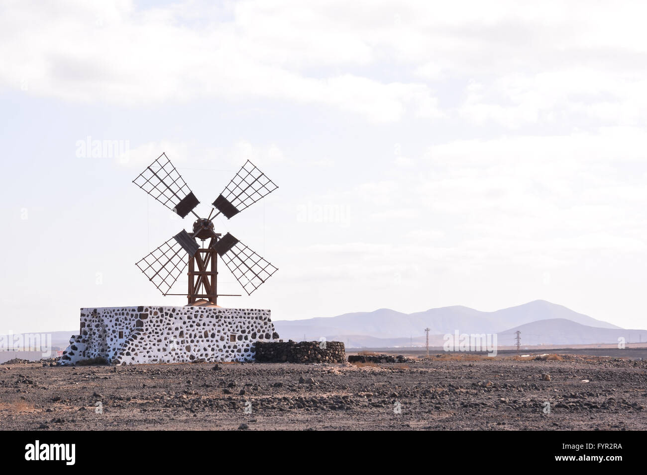 Classic Vintage Windmill Building Stock Photo - Alamy