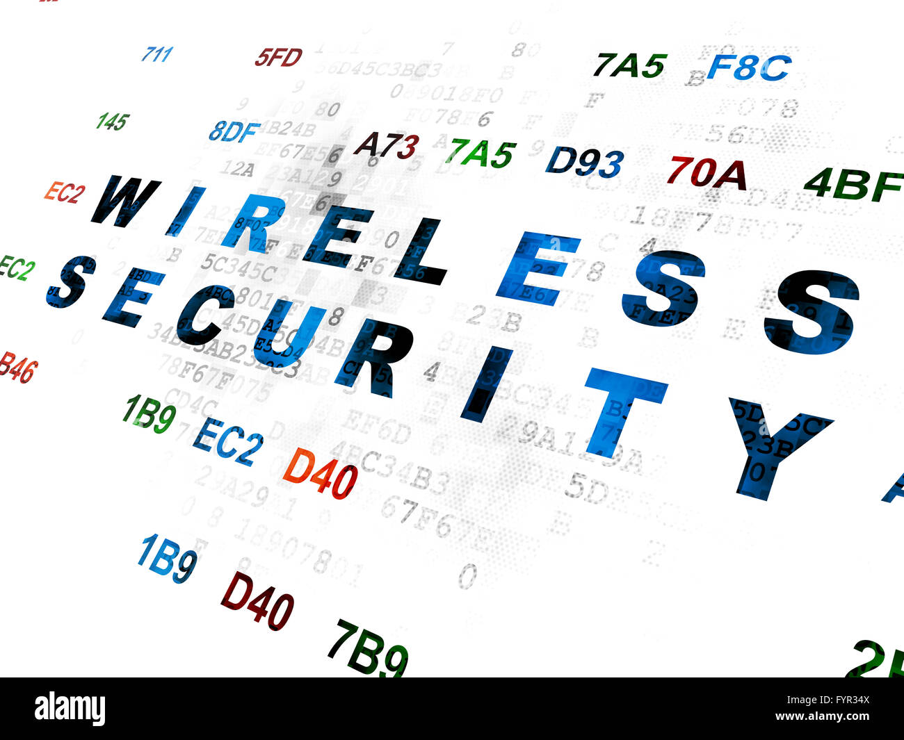 Safety concept: Wireless Security on Digital background Stock Photo - Alamy