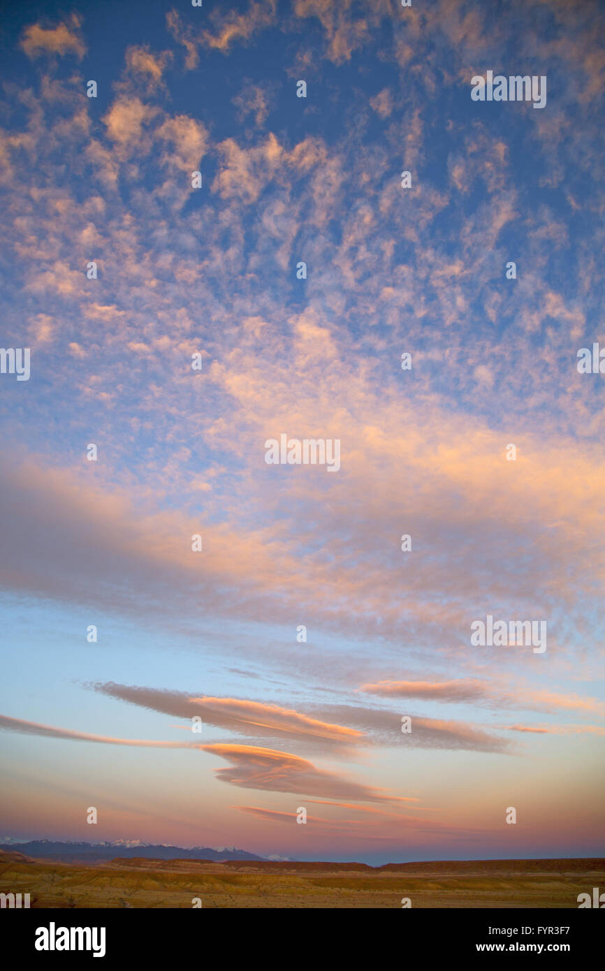 sunrise in the colored sky background Stock Photo - Alamy