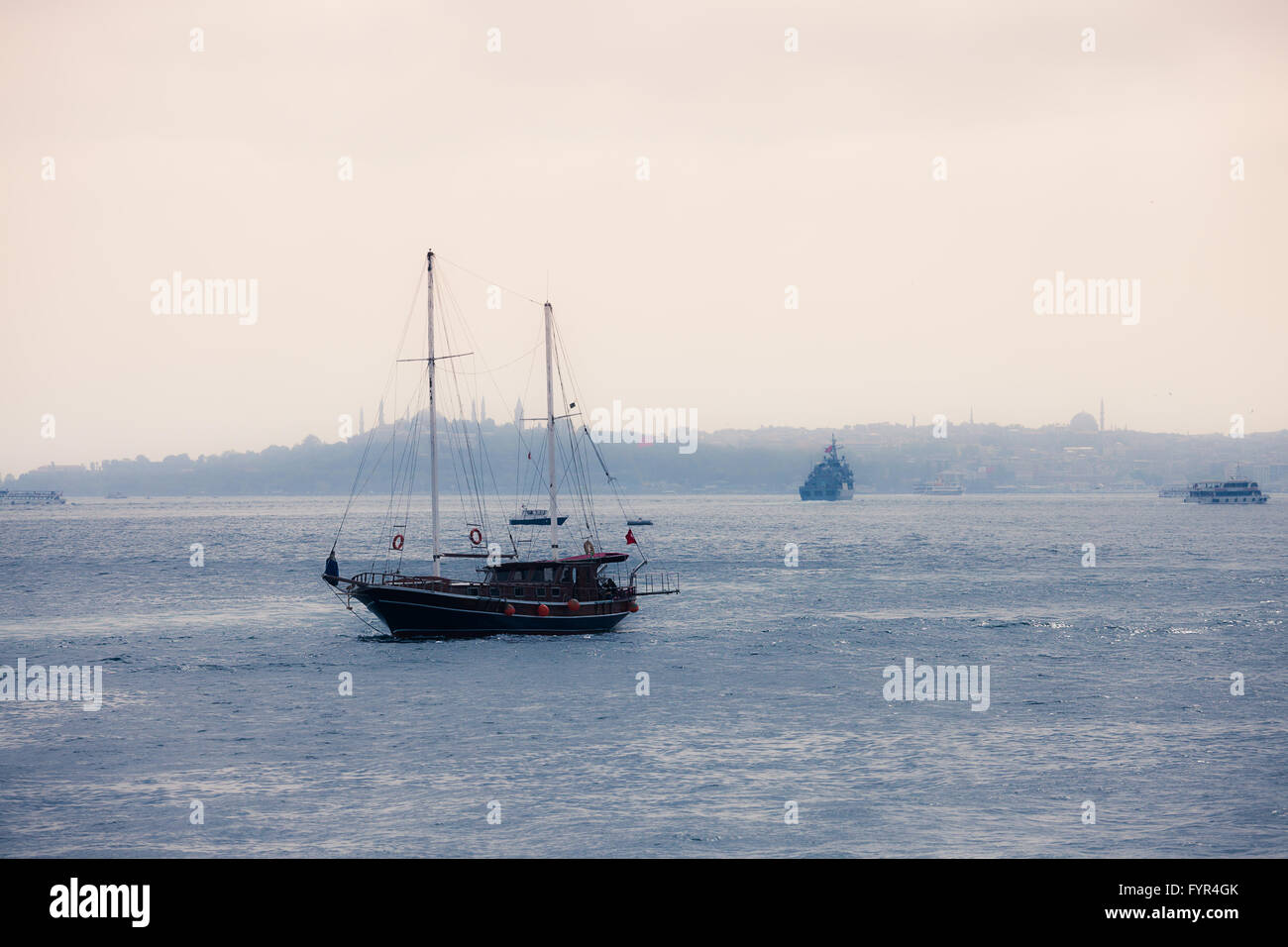 Bosphorus view at sunset Stock Photo - Alamy
