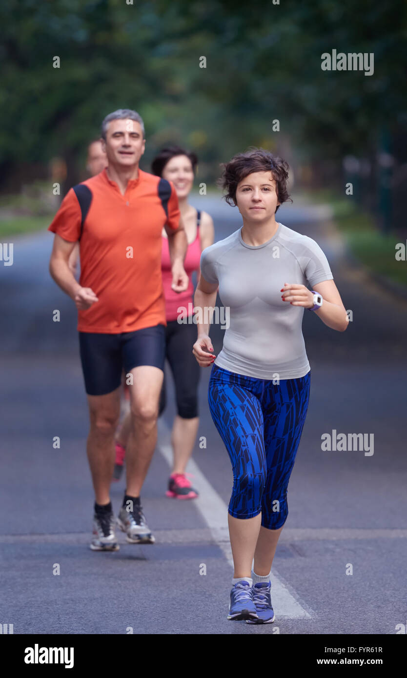 people group jogging Stock Photo - Alamy