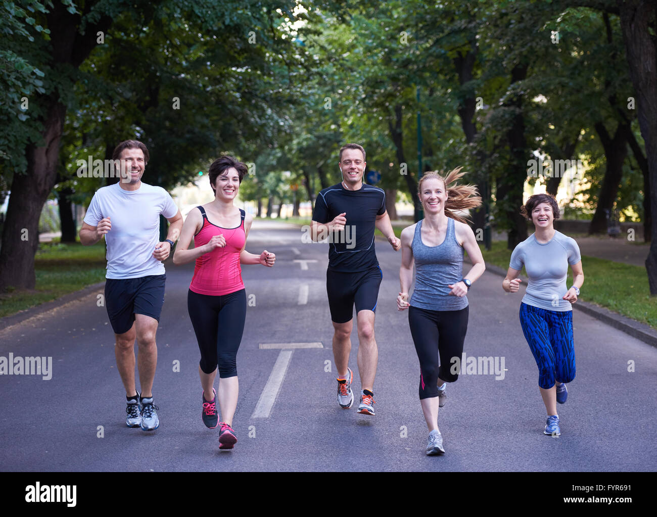 people group jogging Stock Photo - Alamy