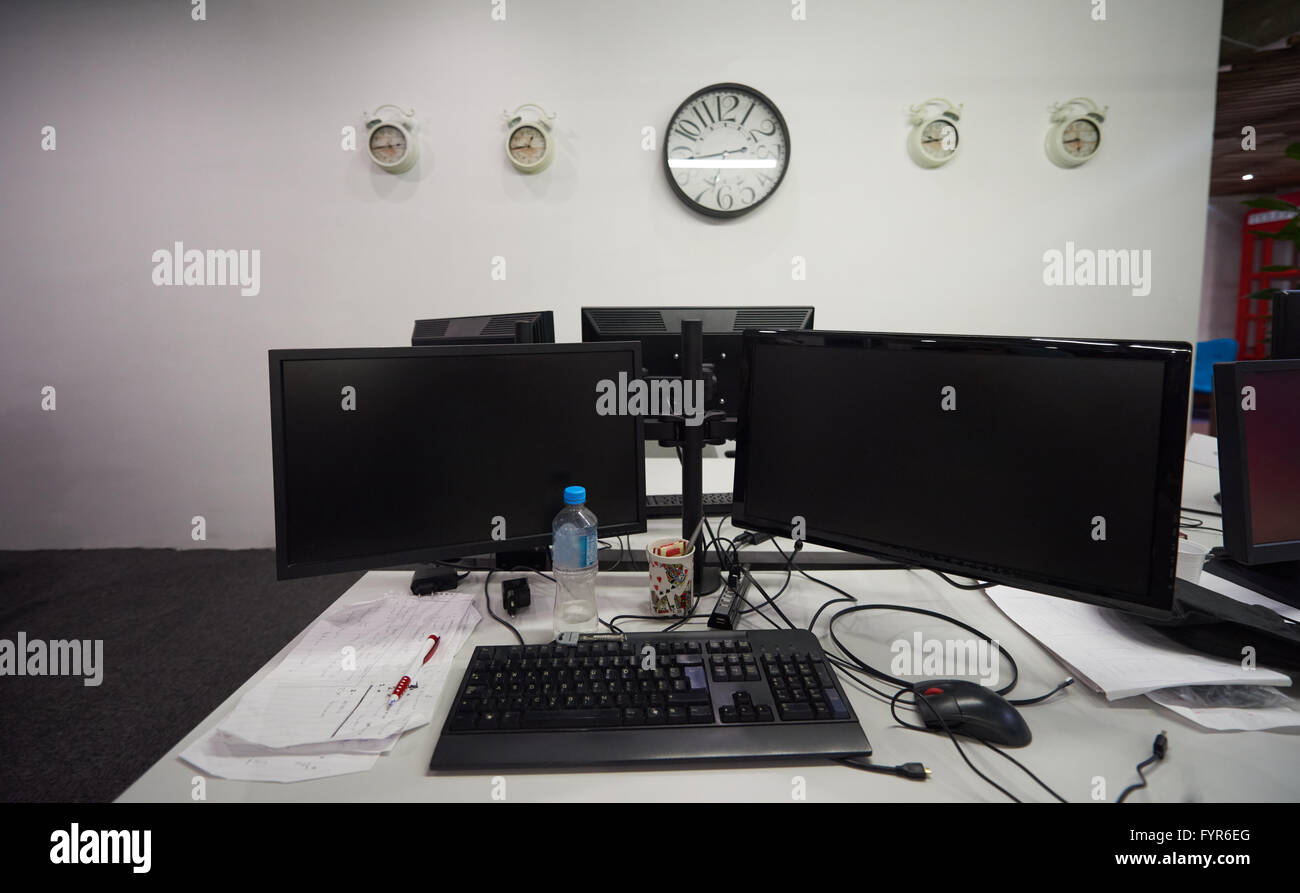 computer at modern office Stock Photo - Alamy