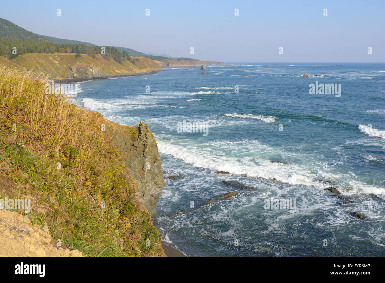 Sea coast of Sakhalin Island, Russia Stock Photo - Alamy