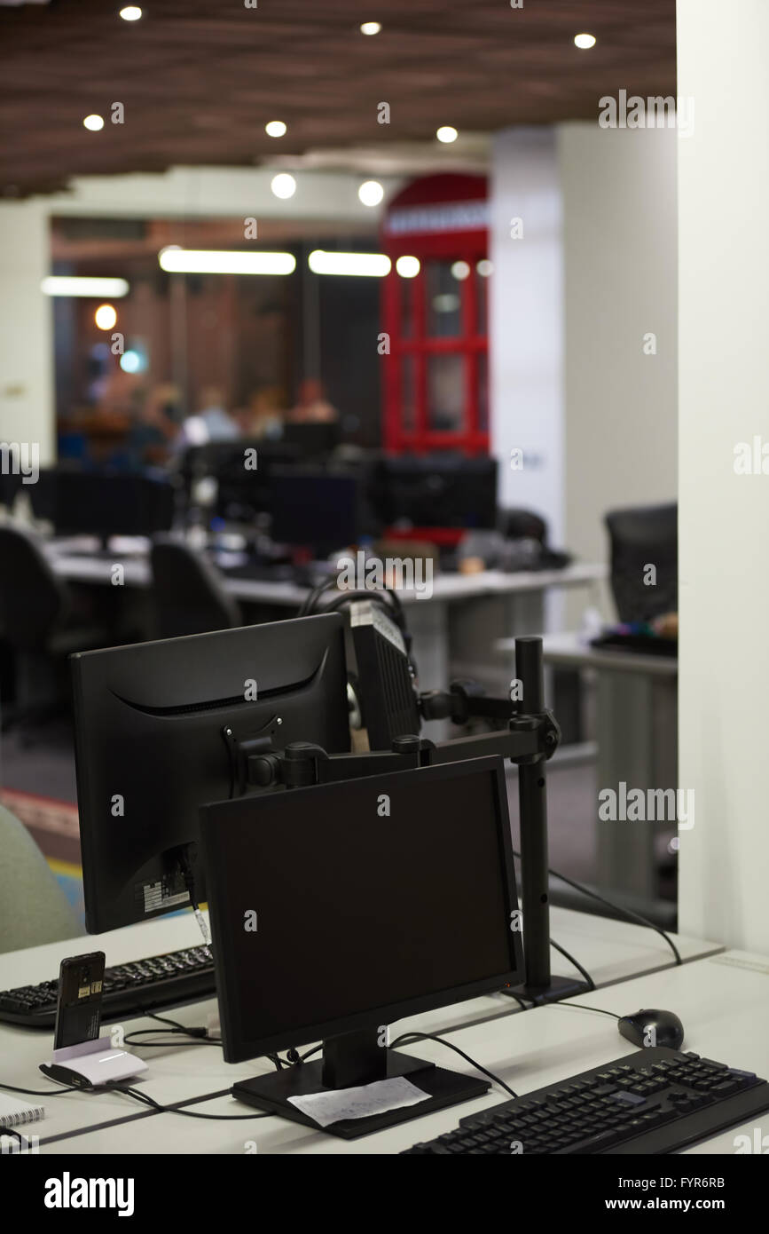 computer at modern office Stock Photo - Alamy