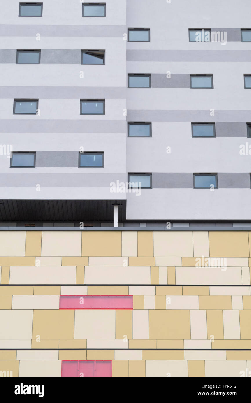 geometric cladding on the facade of a modern building Stock Photo - Alamy