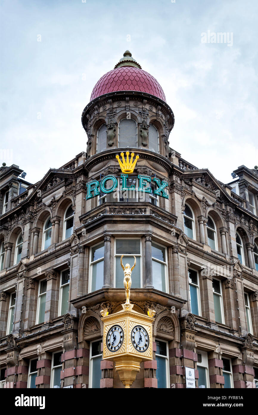 Building with Rolex logo on the corner Stock Photo - Alamy