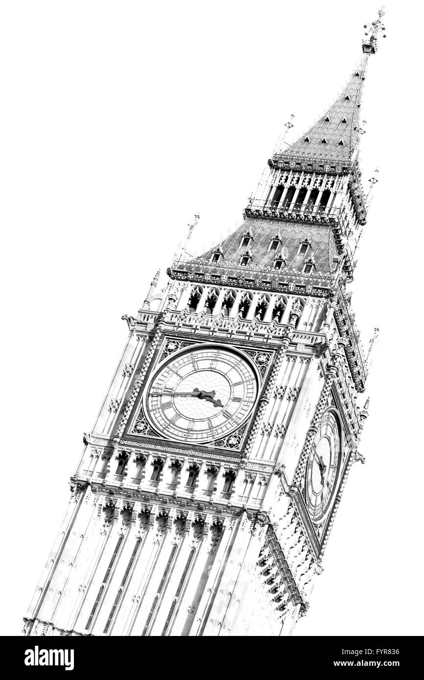London big ben gold Black and White Stock Photos & Images - Alamy