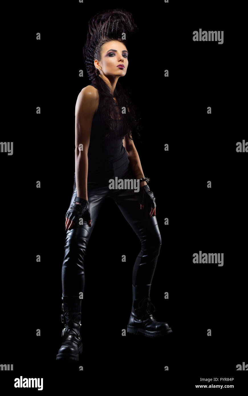 Rock musician isolated on black Stock Photo - Alamy