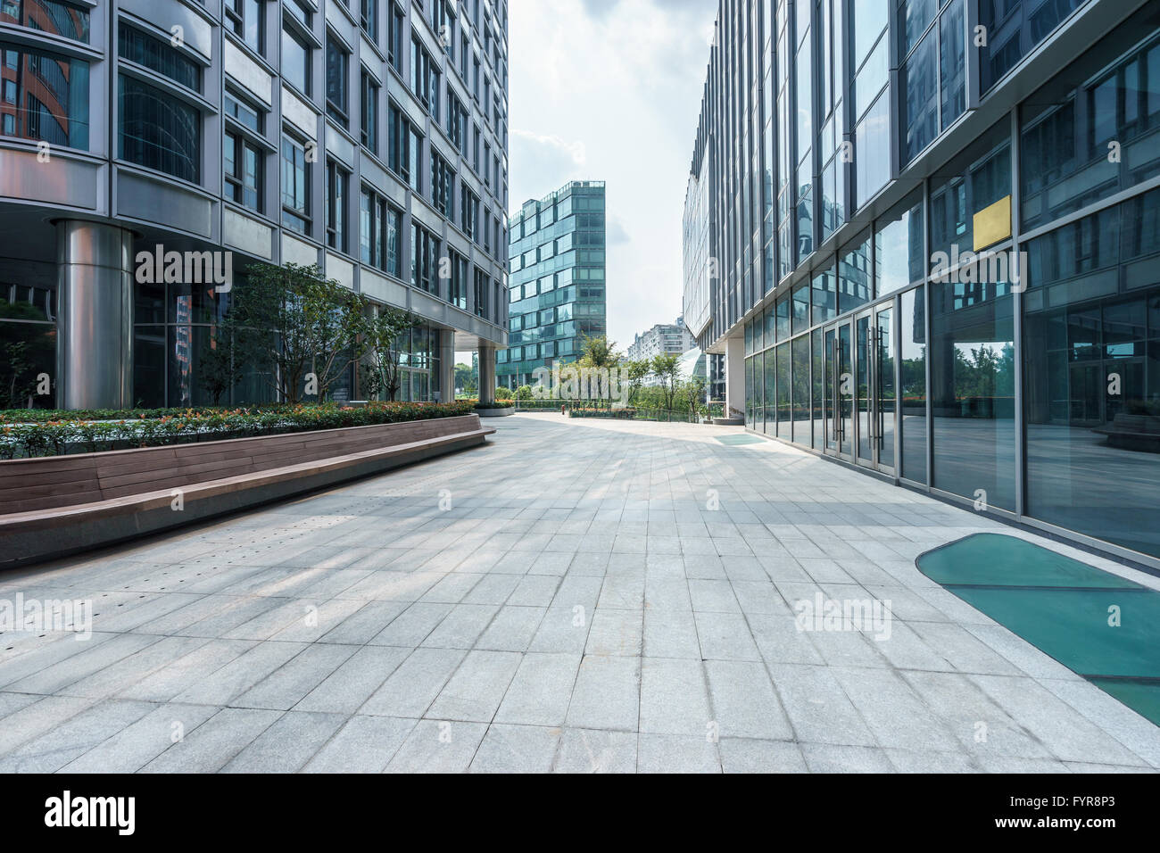 empty ground front of modern buildings Stock Photo - Alamy