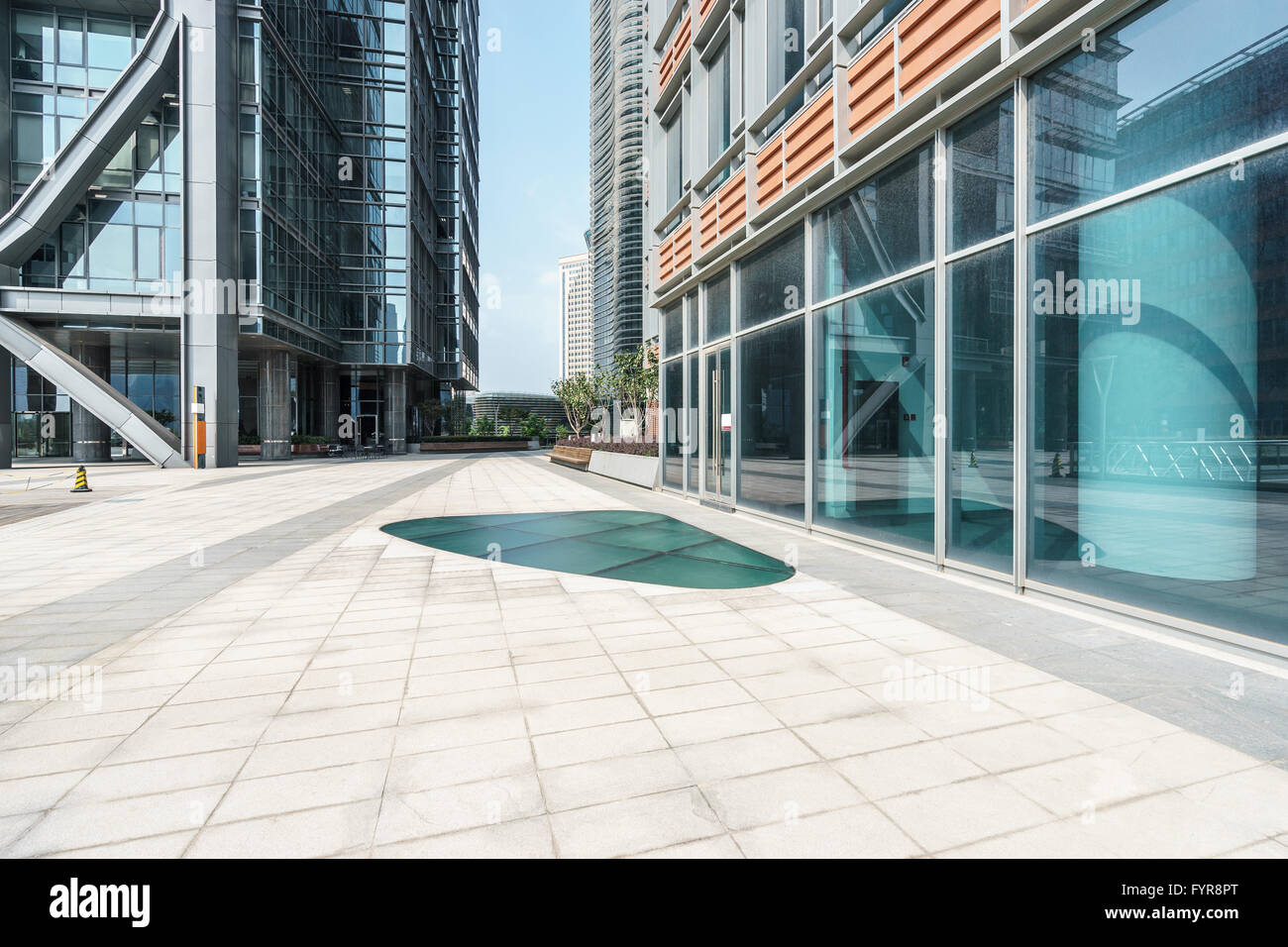 empty ground front of modern buildings Stock Photo - Alamy