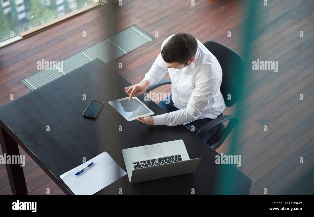top view of young business man at office Stock Photo - Alamy
