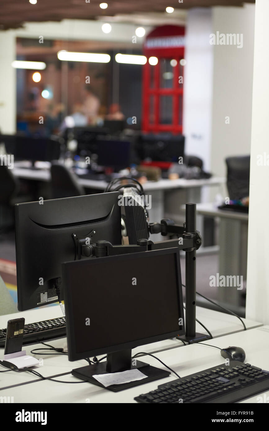 computer at modern office Stock Photo - Alamy
