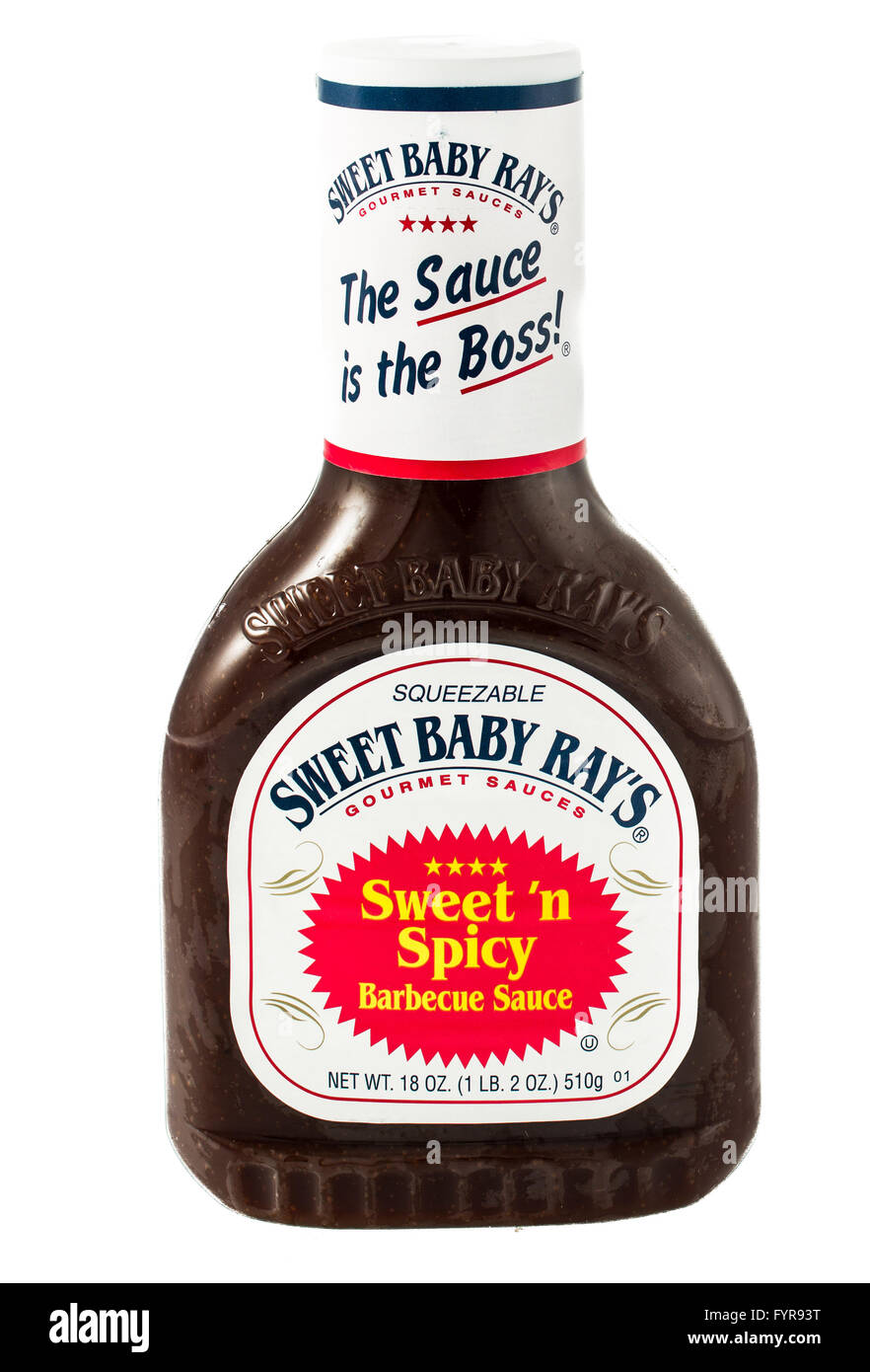 Winneconne, WI - 5 February 2015: Bottle of Sweet Baby Ray's Sweet'n ...