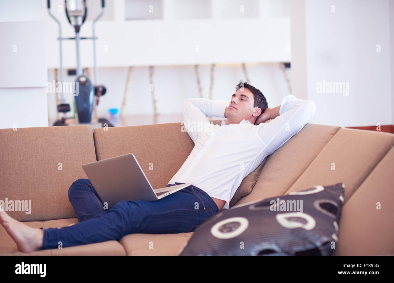 Working from home on computer hi-res stock photography and images - Alamy