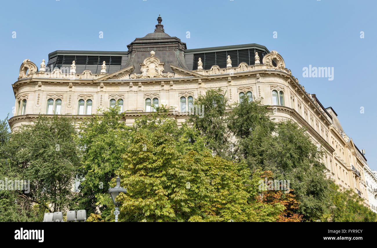 Exterior of the Freedom Palace on Freedom Square in Budapest, Hungary ...