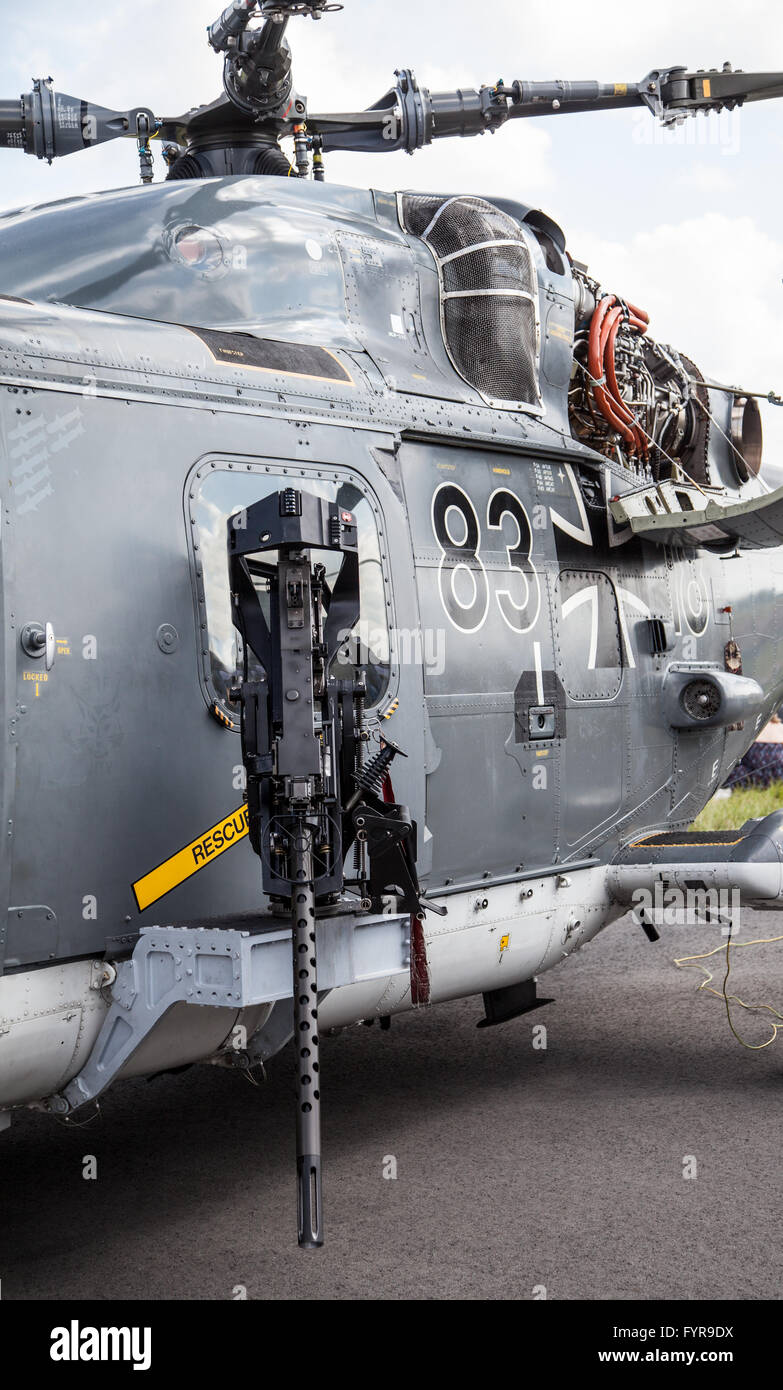 BERLIN / GERMANY - MAY 2014: machine gun on german " sea lynx ...