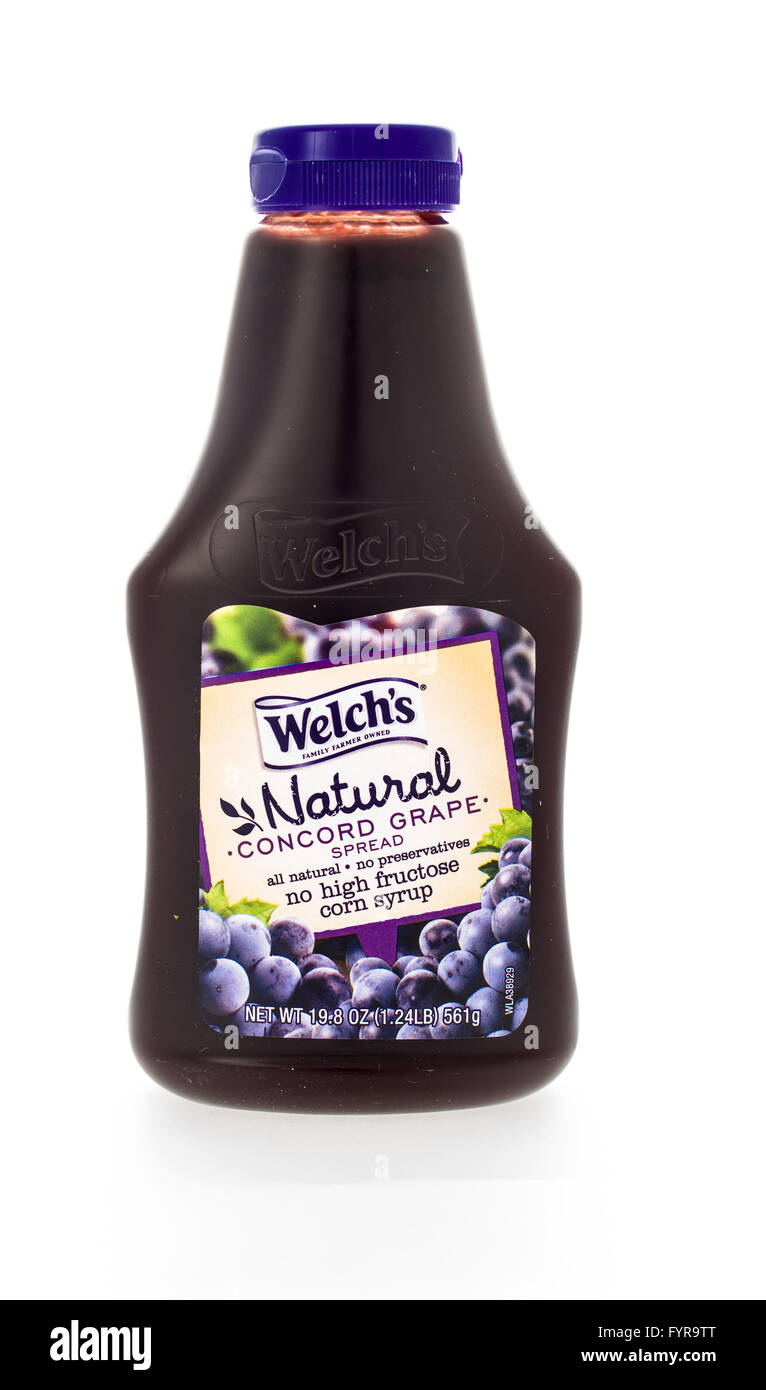 Winneconne, WI - 7 February 2015: Plastic bottle of Welch's Natural ...