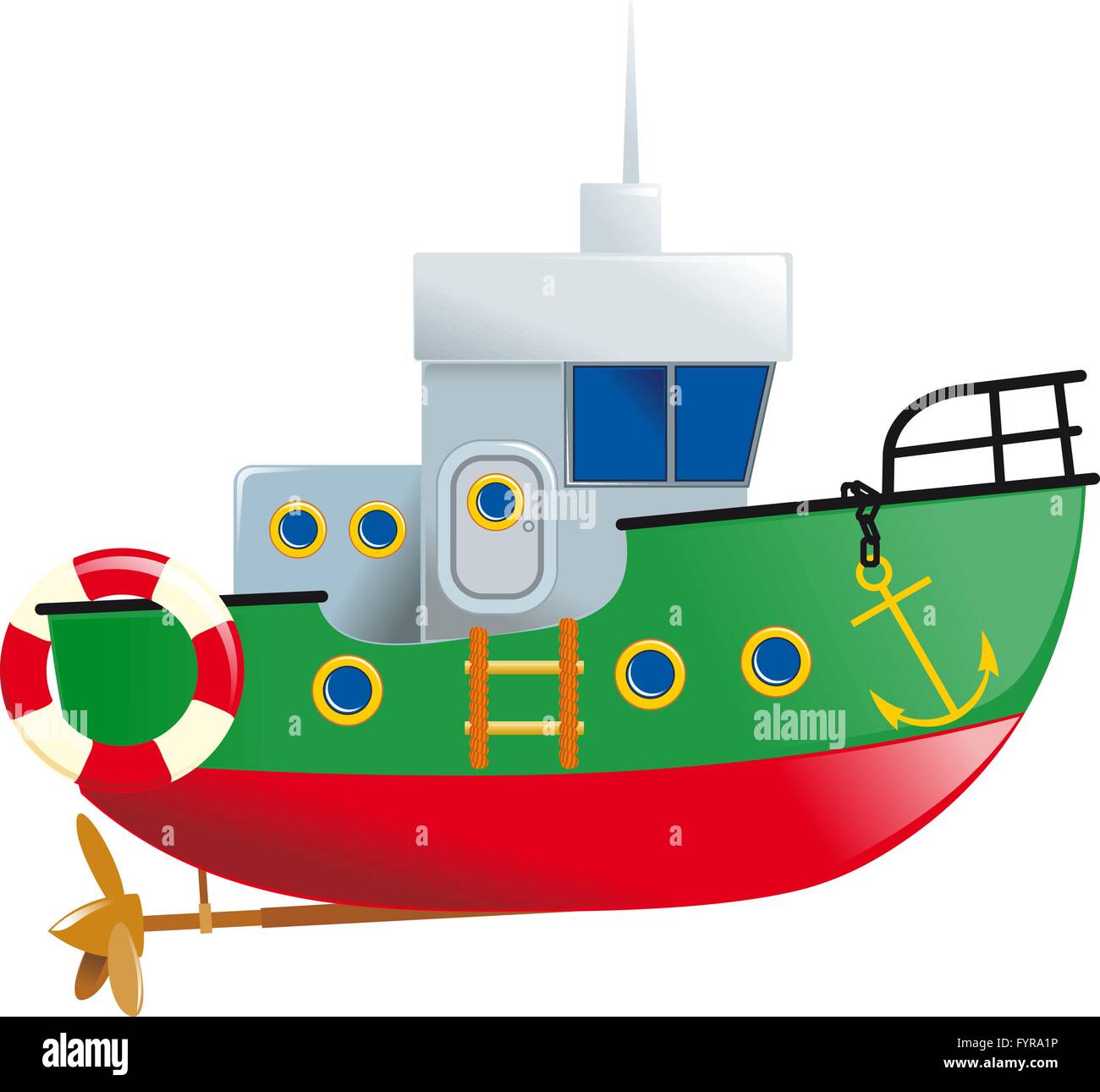 Cute small boat Stock Vector Image & Art - Alamy