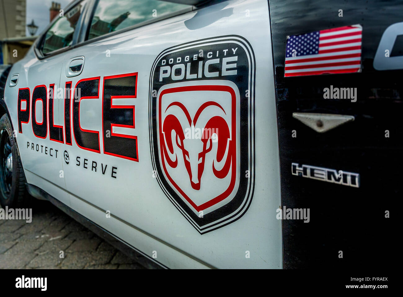 Police car sign hi-res stock photography and images - Alamy