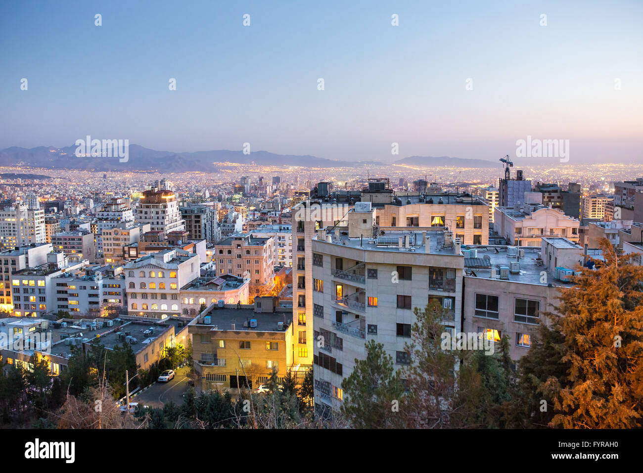Tehran at night, Tehran, Iran Stock Photo - Alamy