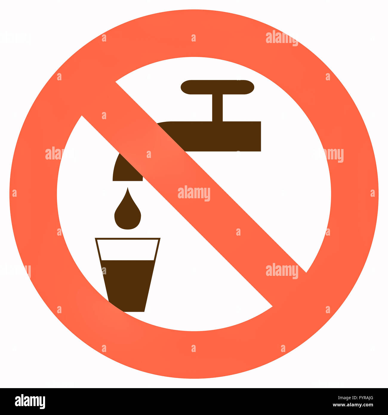 Drink water safety sign hi-res stock photography and images - Alamy