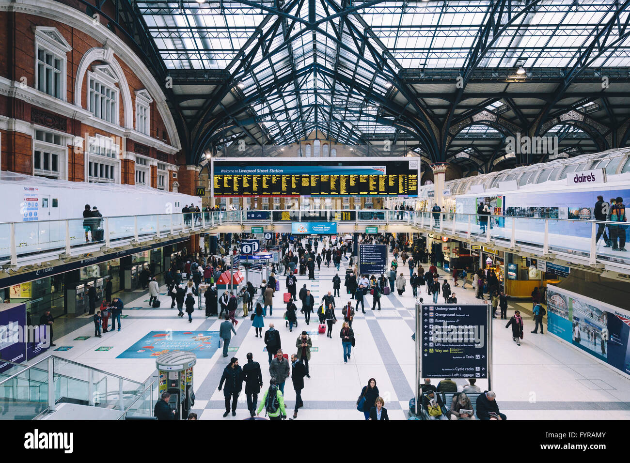 The train station of Liverpool Street is a gateway to London Stock ...
