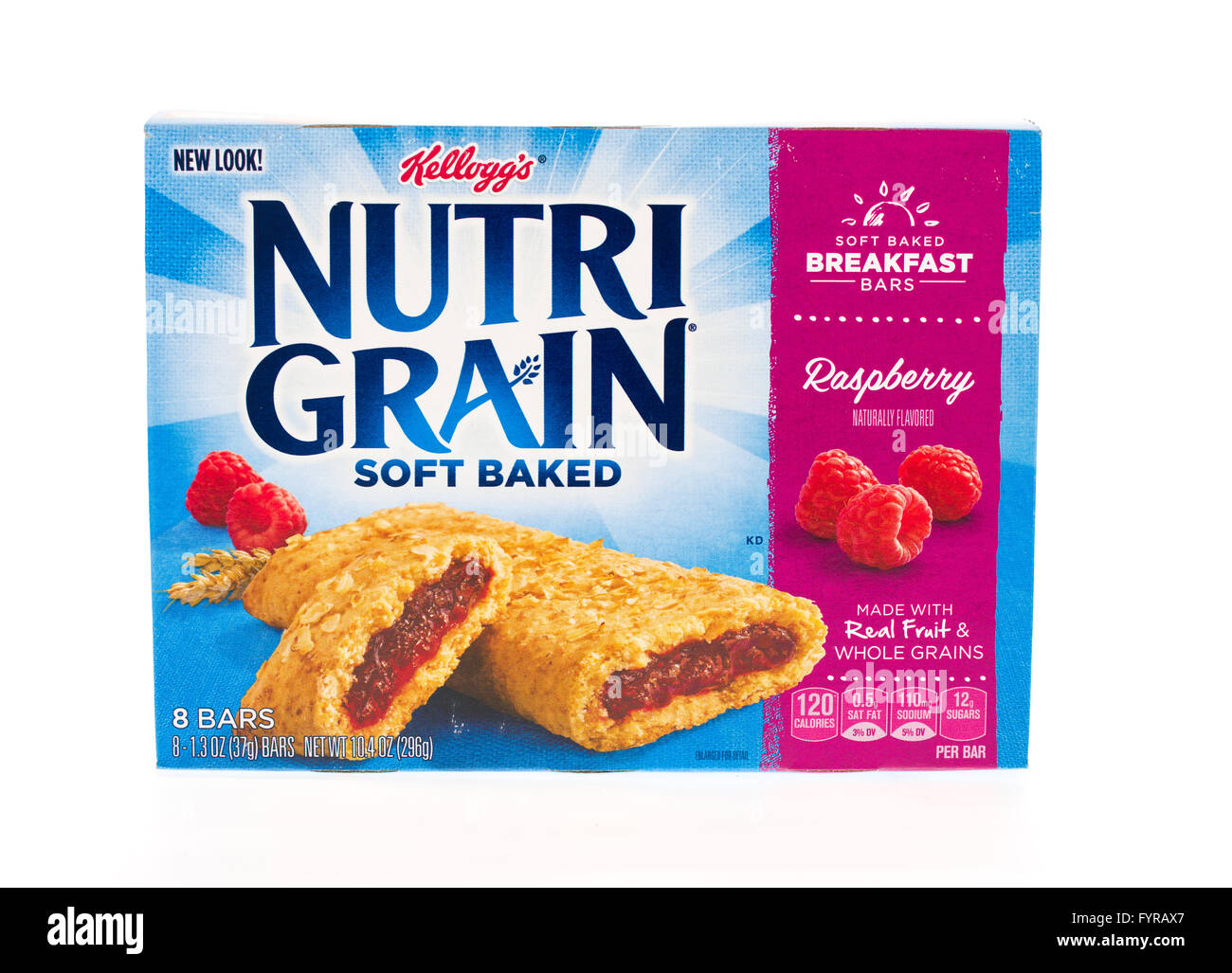 Winneconne, WI - 2 May 2015: Box of Kellogg's Nutri Grain soft baked in ...