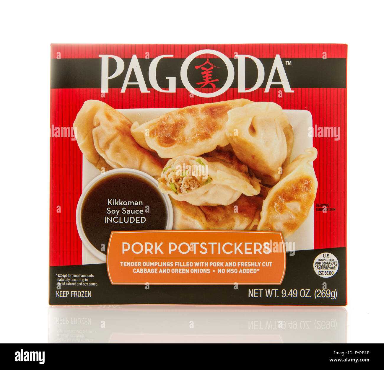 Winneconne, WI - 2 March 2016: Box of Pagoda pork potstickers Stock ...