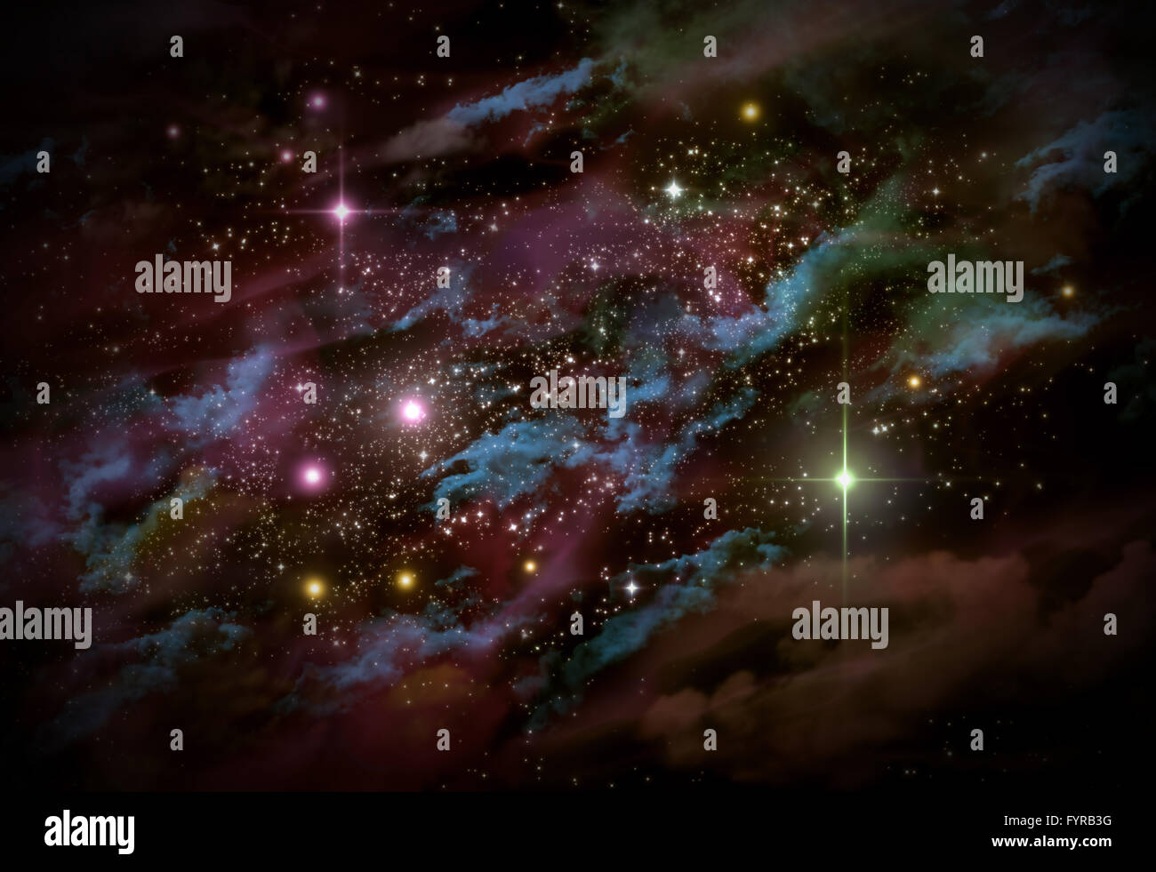 Giant universe starscape backdrop with colorful space clouds Stock ...