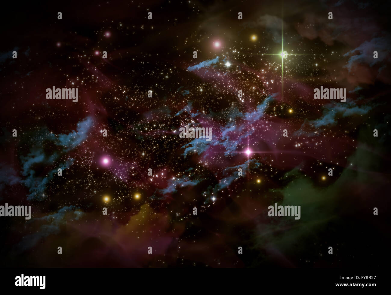 Giant universe starscape backdrop with colorful space clouds Stock ...