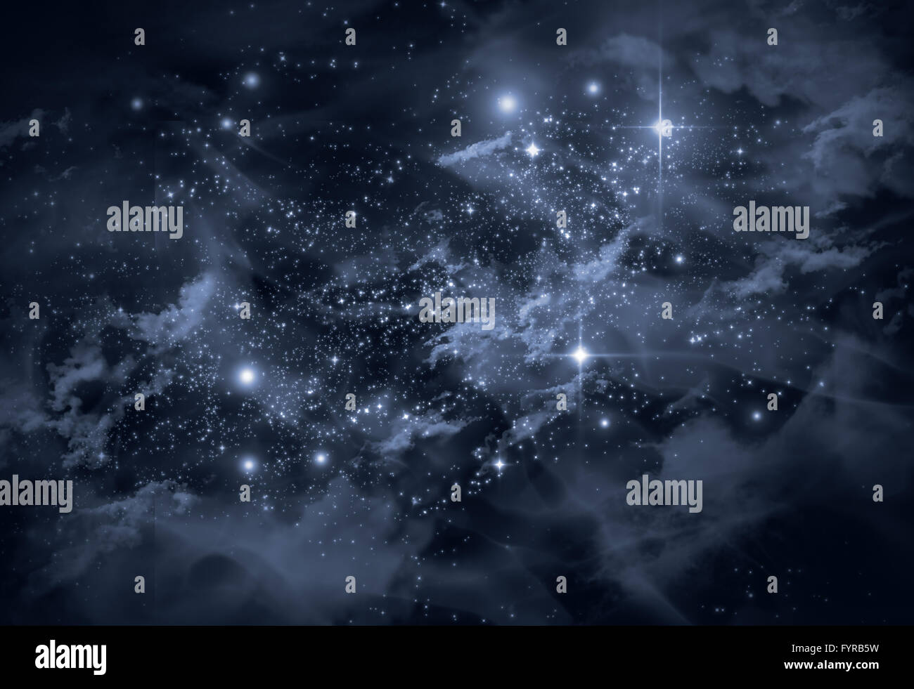 Giant universe starscape backdrop with colorful space clouds Stock ...