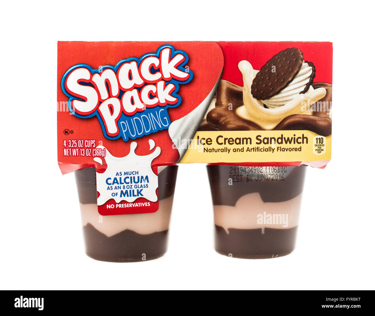 Winneconne, WI - 4 February 2015: Package of Snack Pack Pudding Ice ...