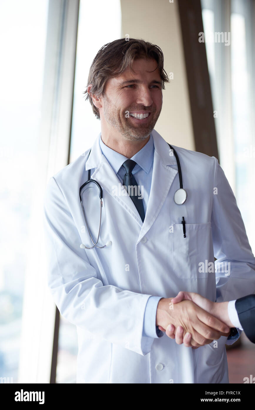 doctor handshake with a patient Stock Photo - Alamy
