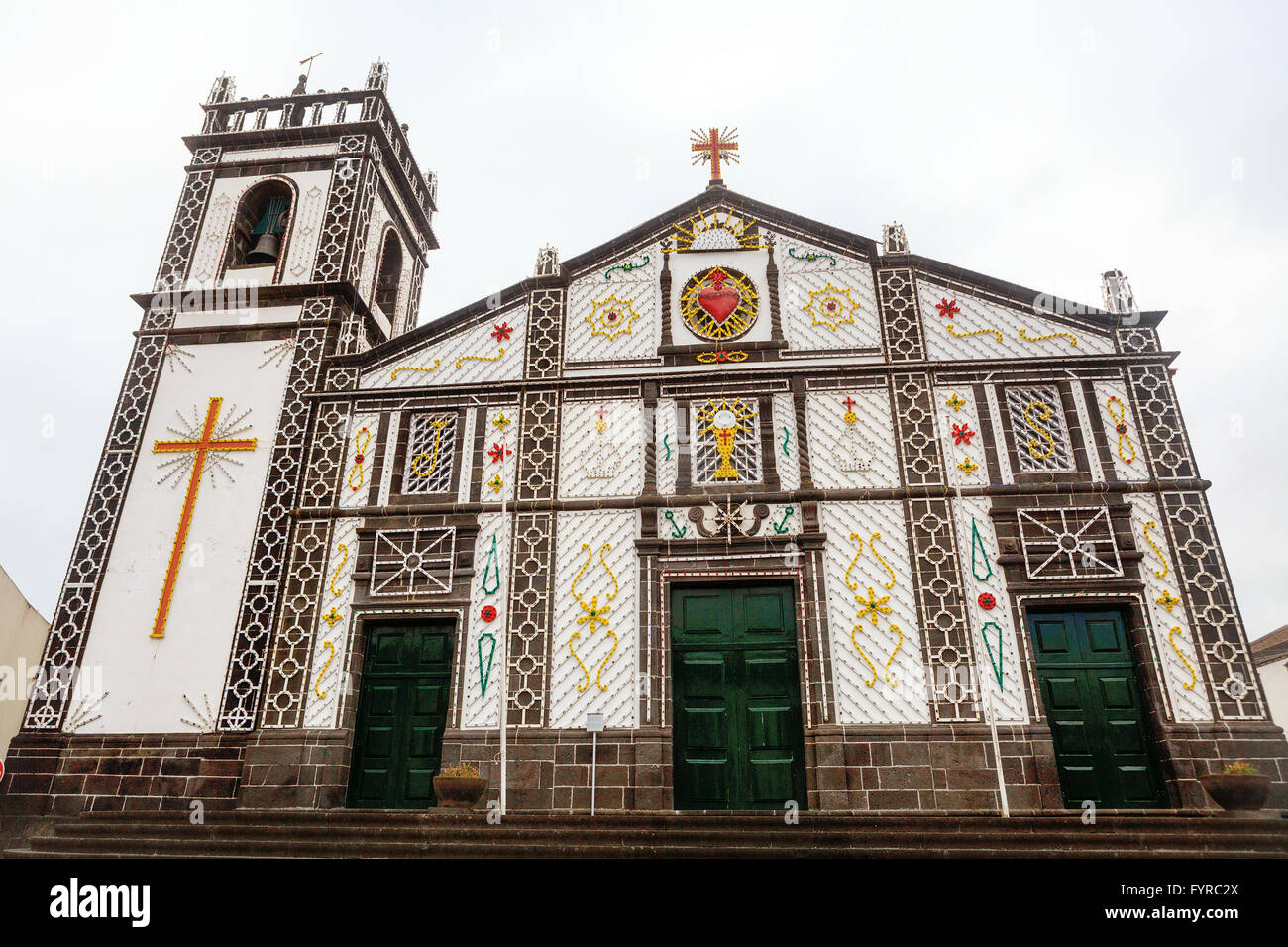 Church building in Azores Islands, Portugal Stock Photo - Alamy