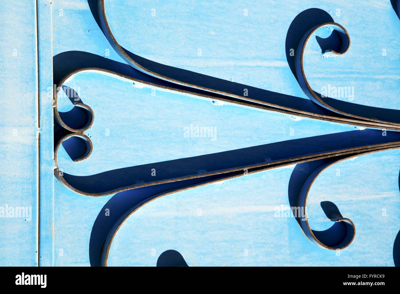 blue hinges morocco in africa the padlock Stock Photo - Alamy