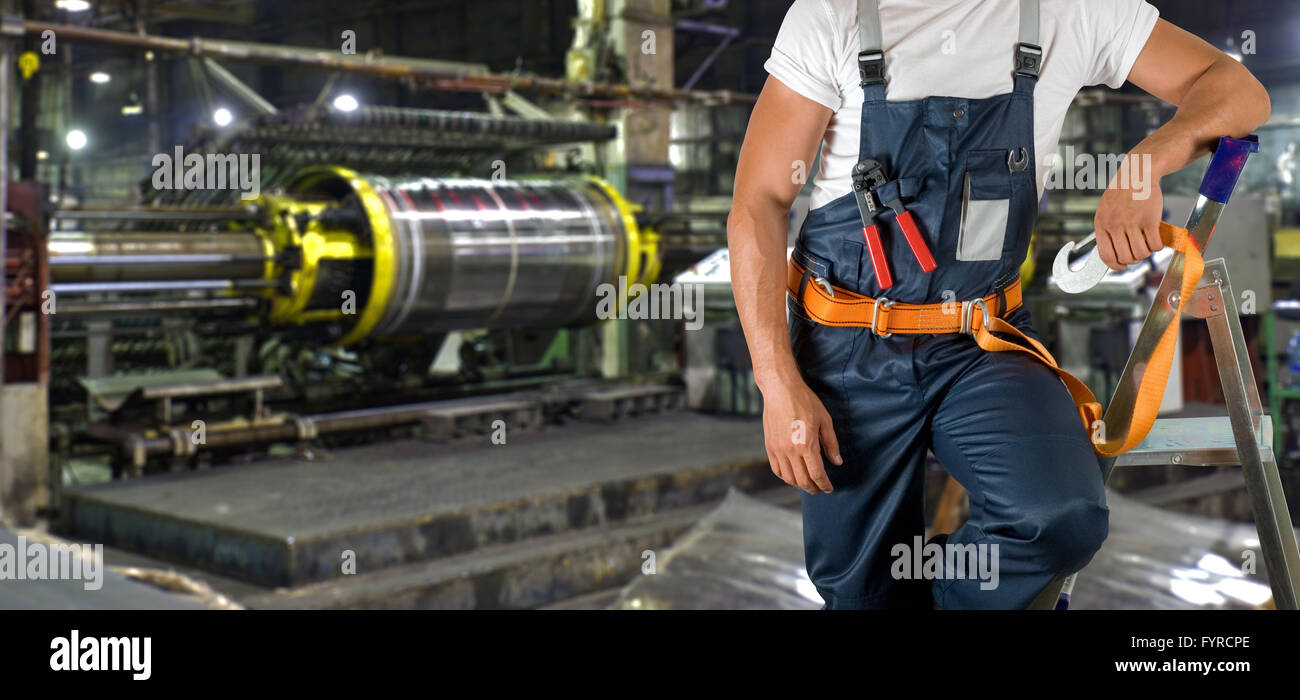 Worker with instruments Stock Photo - Alamy