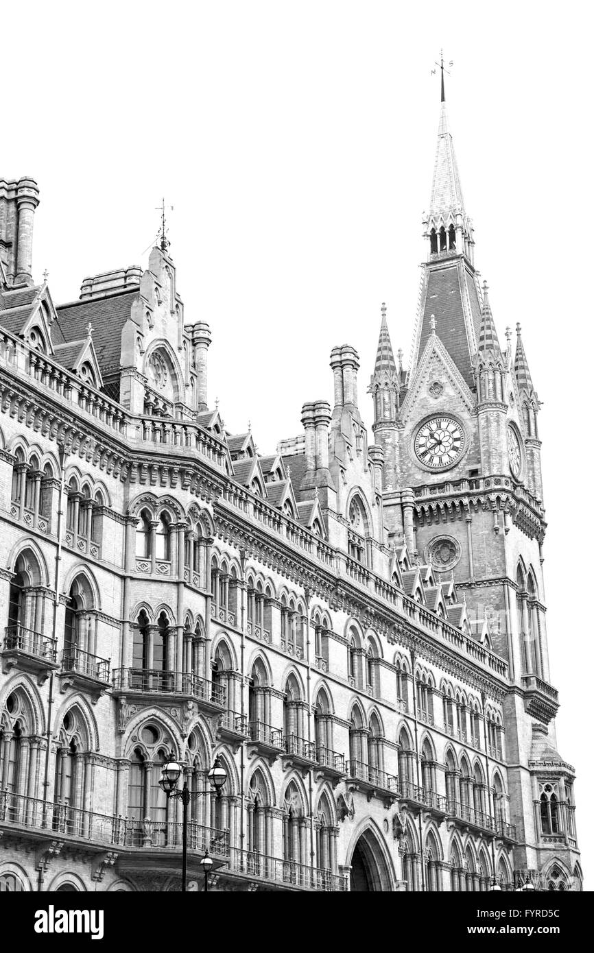 old architecture in london england windows and brick exterior wall ...